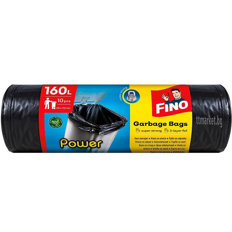 Fino Garbage Bags Power Чували за боклук 160 л/10 бр
