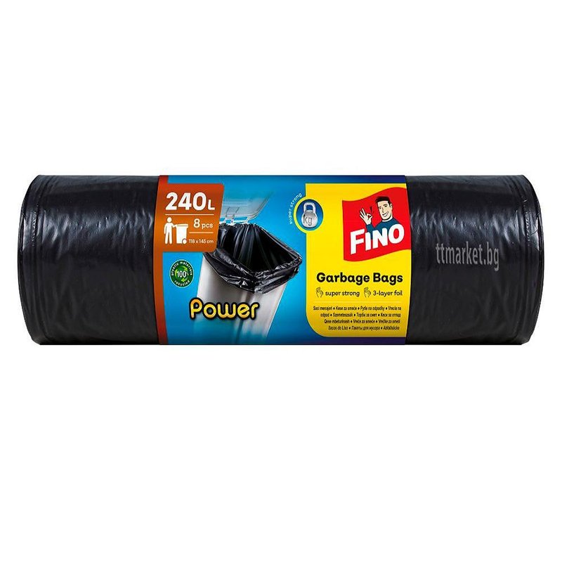 Fino Garbage Bags Power Чували за боклук 240 л/8 бр