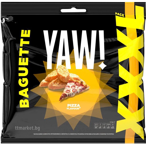 Yaw! Baked Baguette Bites Cheese Flavored Хрупкав печен солен снакс ...
